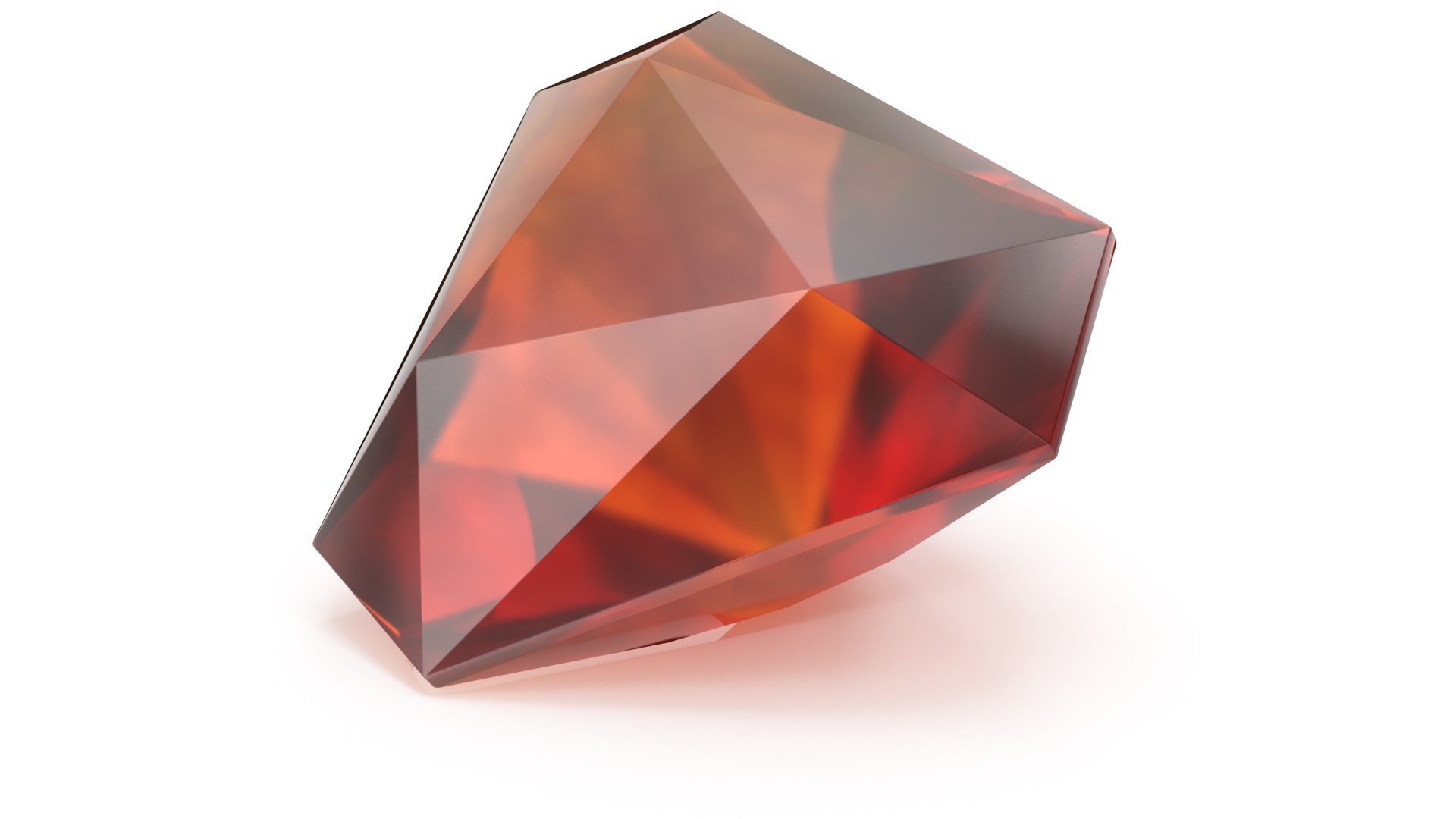 Shield Step Cut Amber 3D Model - TurboSquid 1857901
