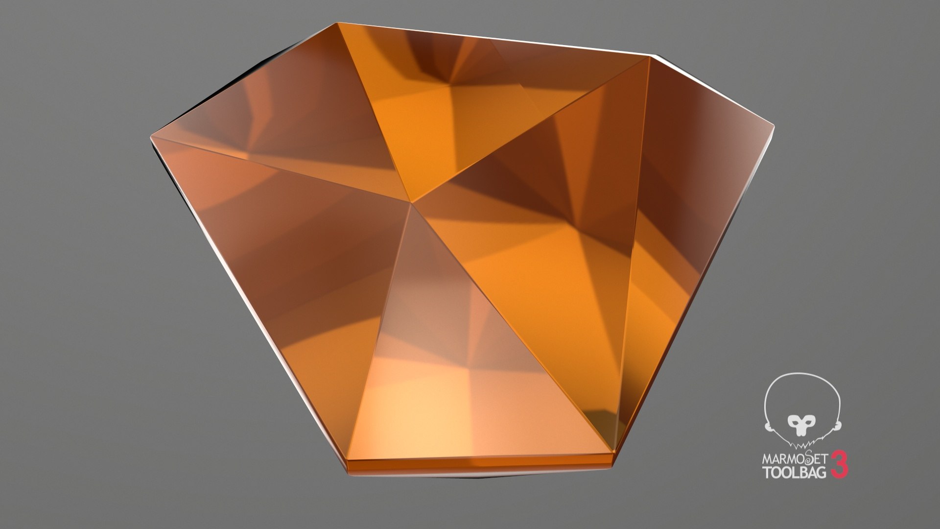 Shield Step Cut Amber 3D Model - TurboSquid 1857901
