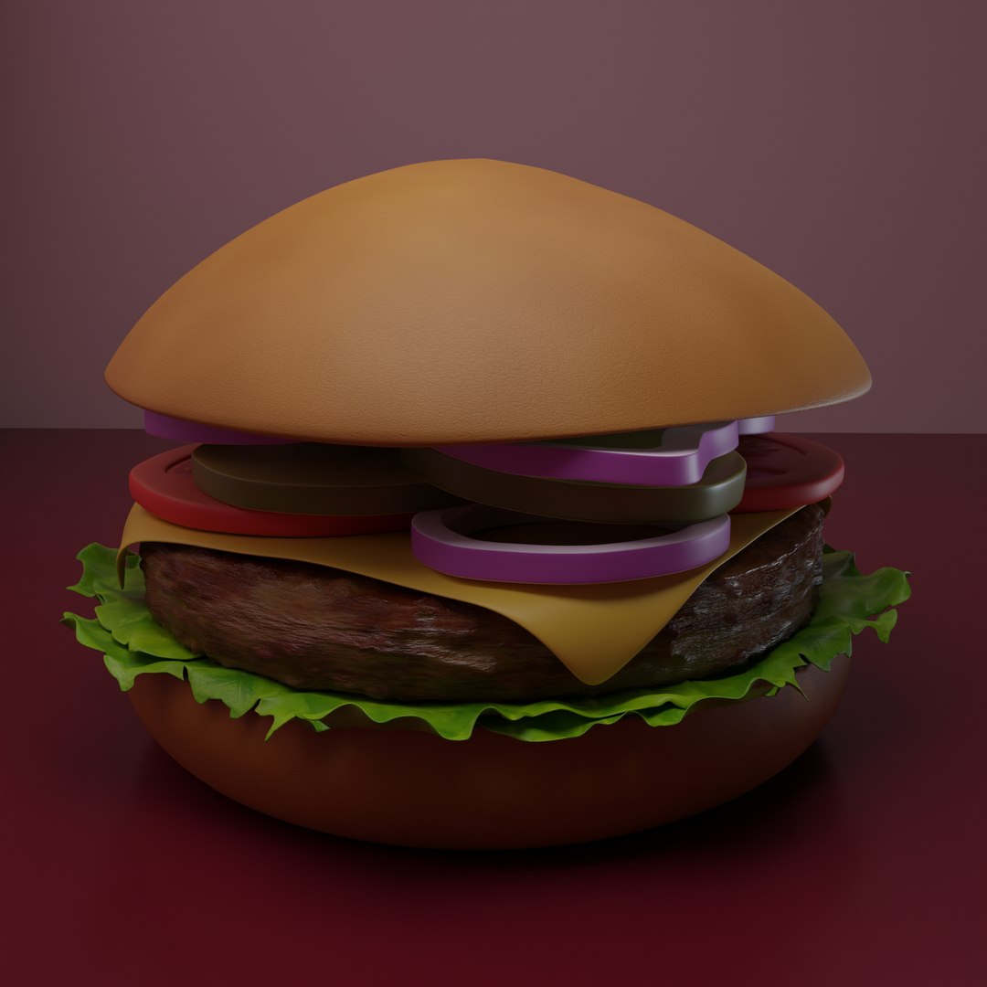 Hamburger 3D Model - TurboSquid 1990577