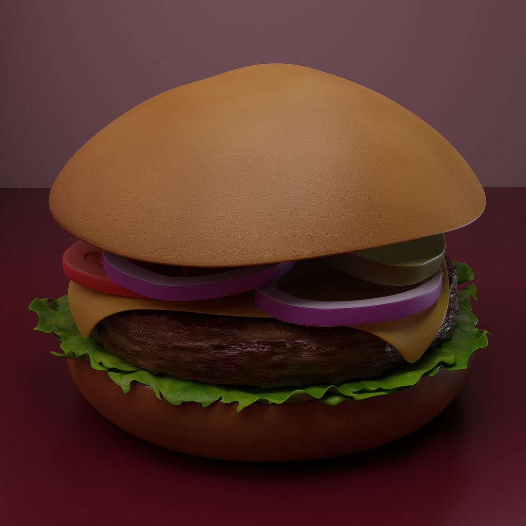 Hamburger 3D Model - TurboSquid 1990577