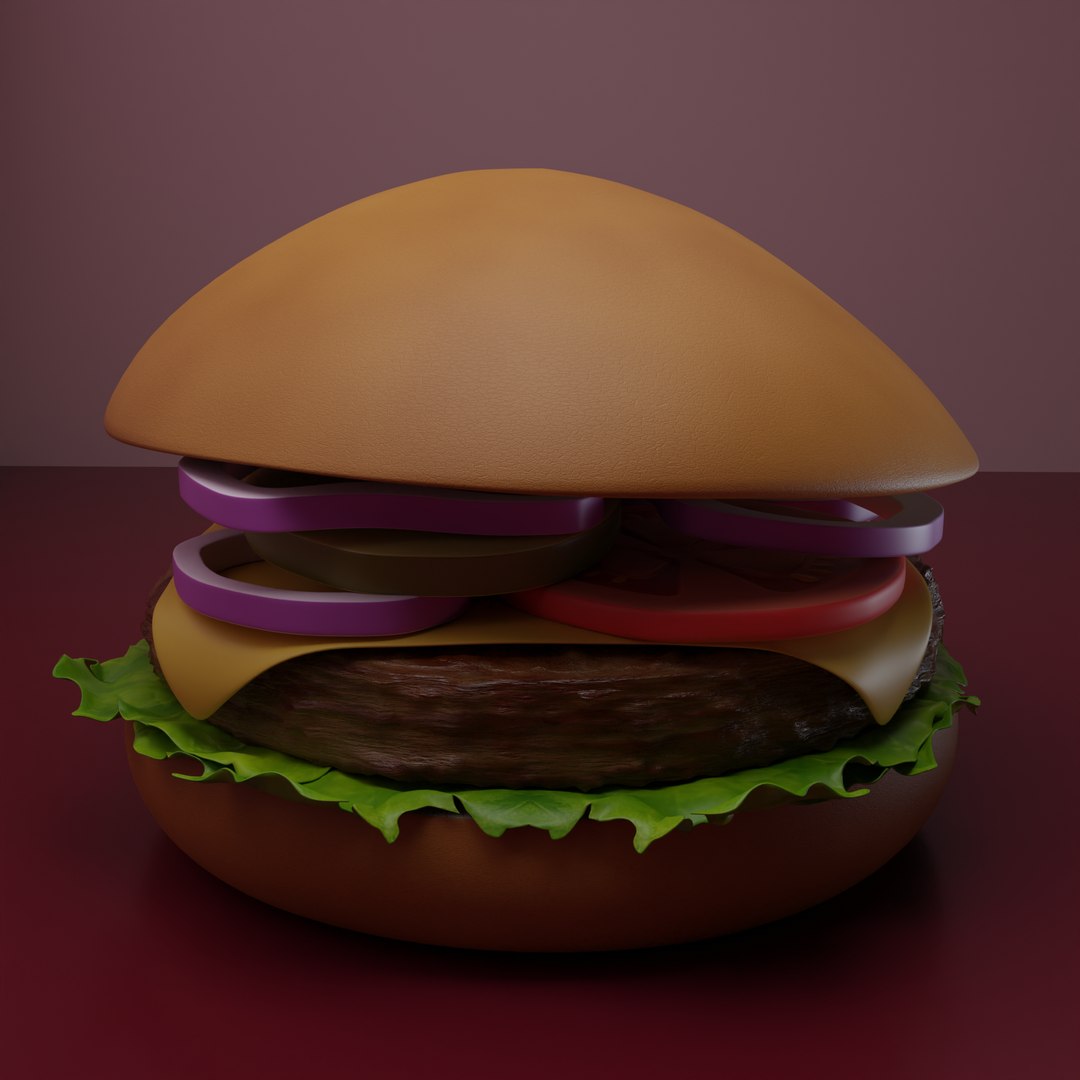 Hamburger 3D Model - TurboSquid 1990577