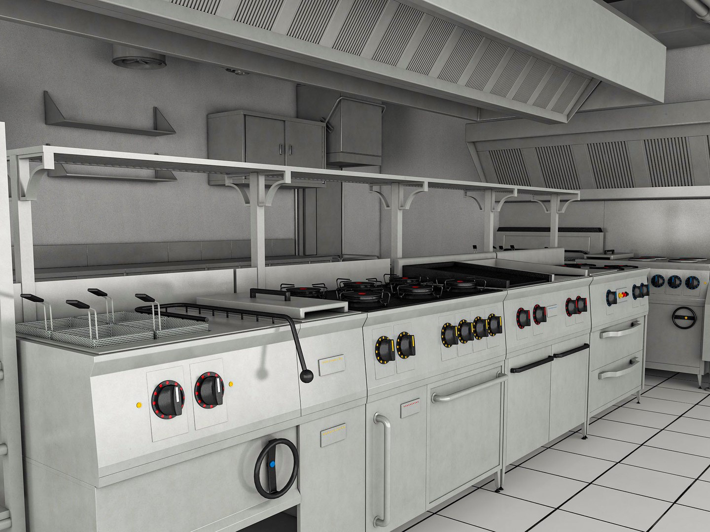 3D model Commercial Kitchen 3 - TurboSquid 2094158