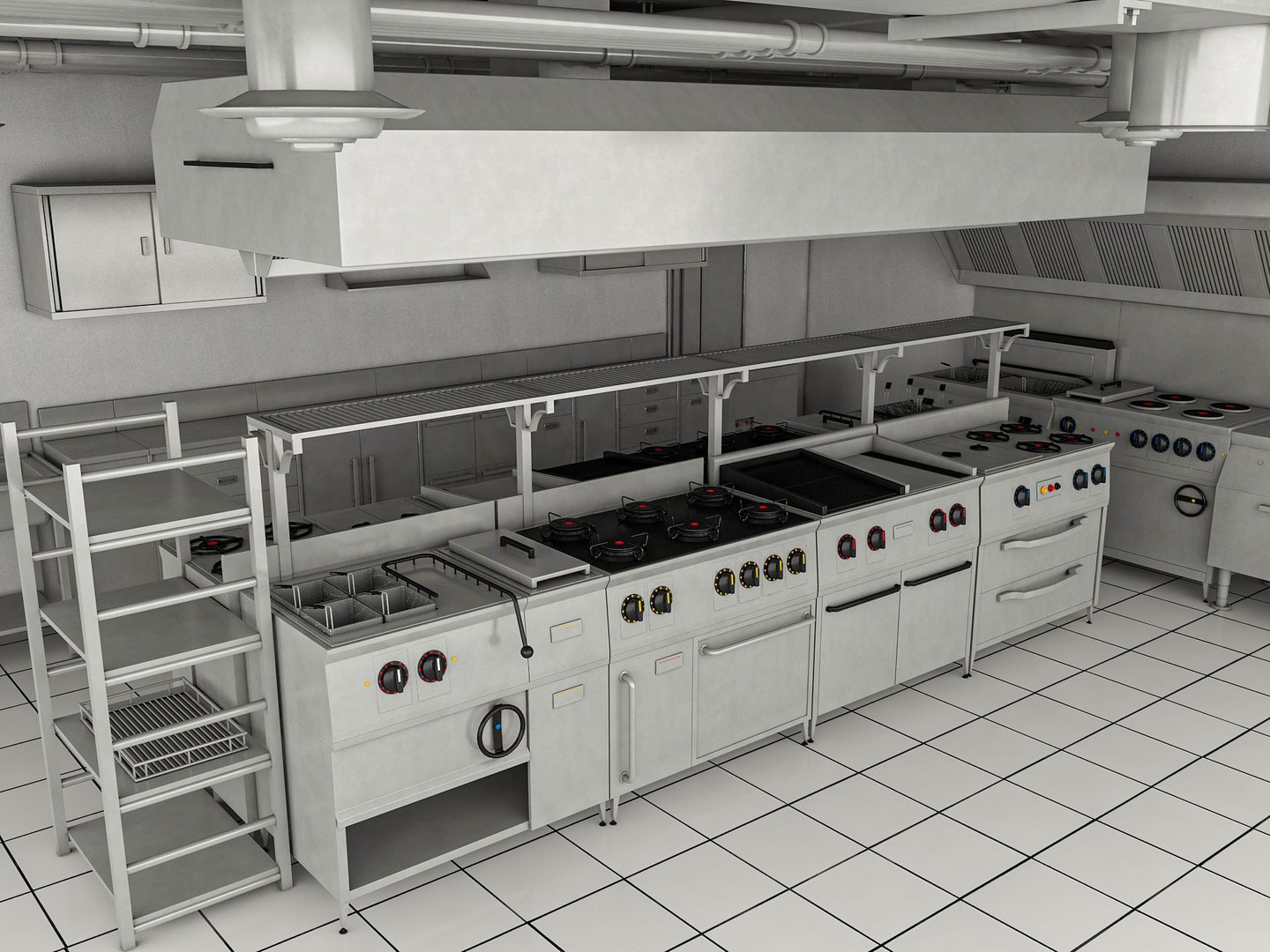 3D model Commercial Kitchen 3 - TurboSquid 2094158