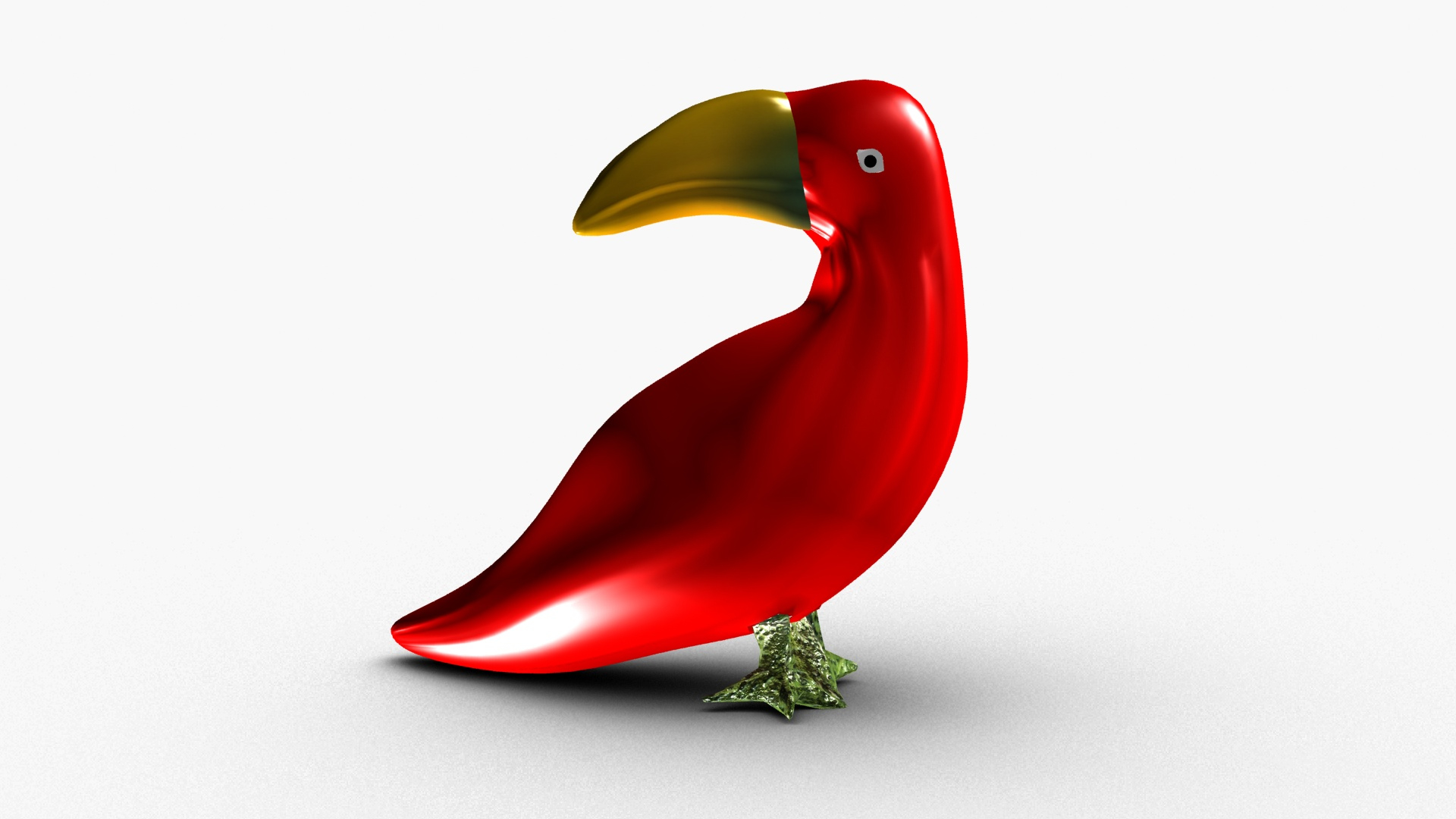 3D Red Pepper Bird Model - TurboSquid 1646288