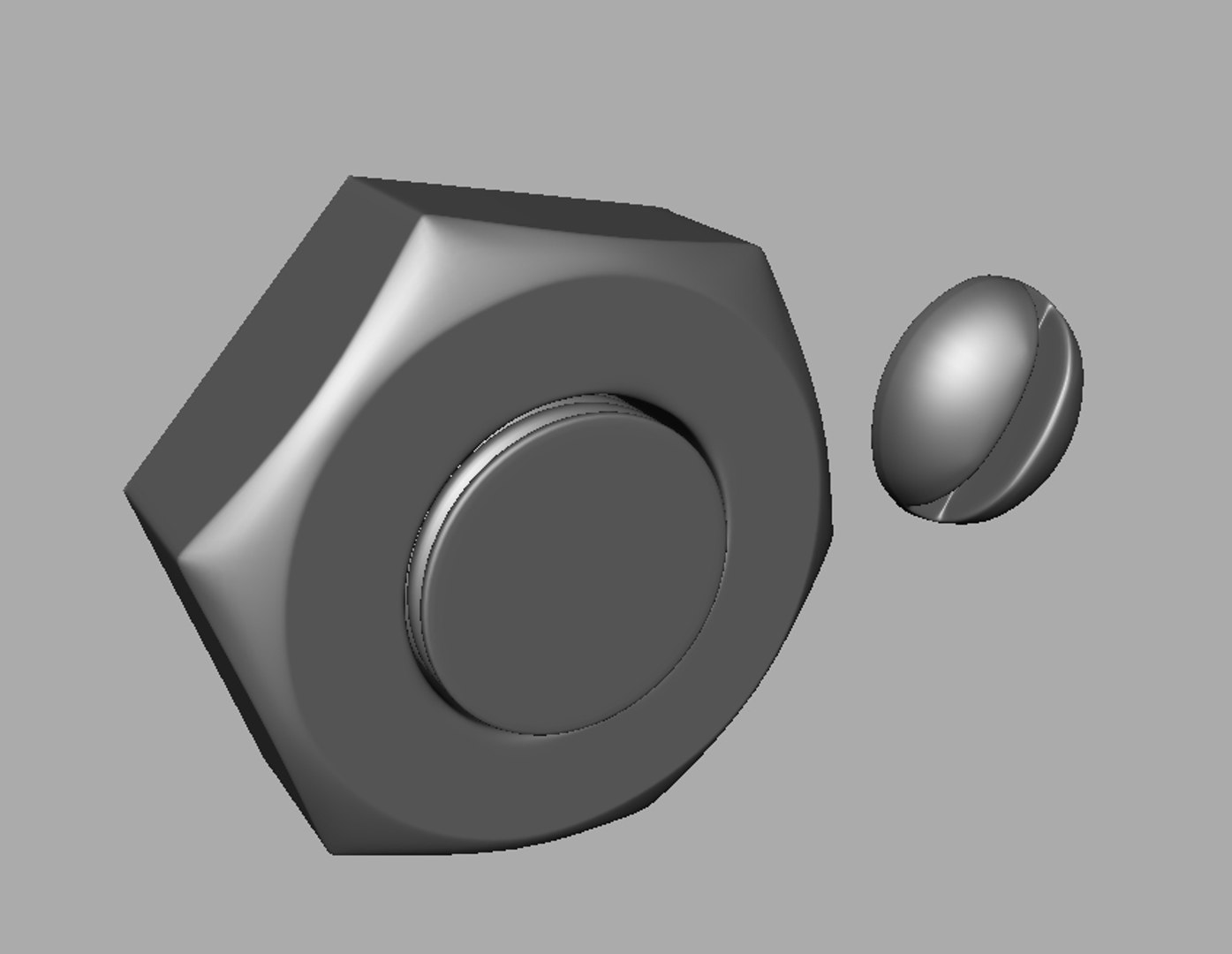 3d Bolt Head Screw Model