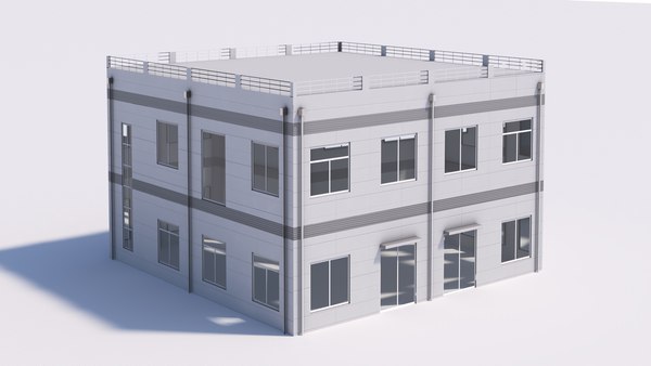 modelo 3d Sala de control del pozo receptor de tratamiento de agua ...