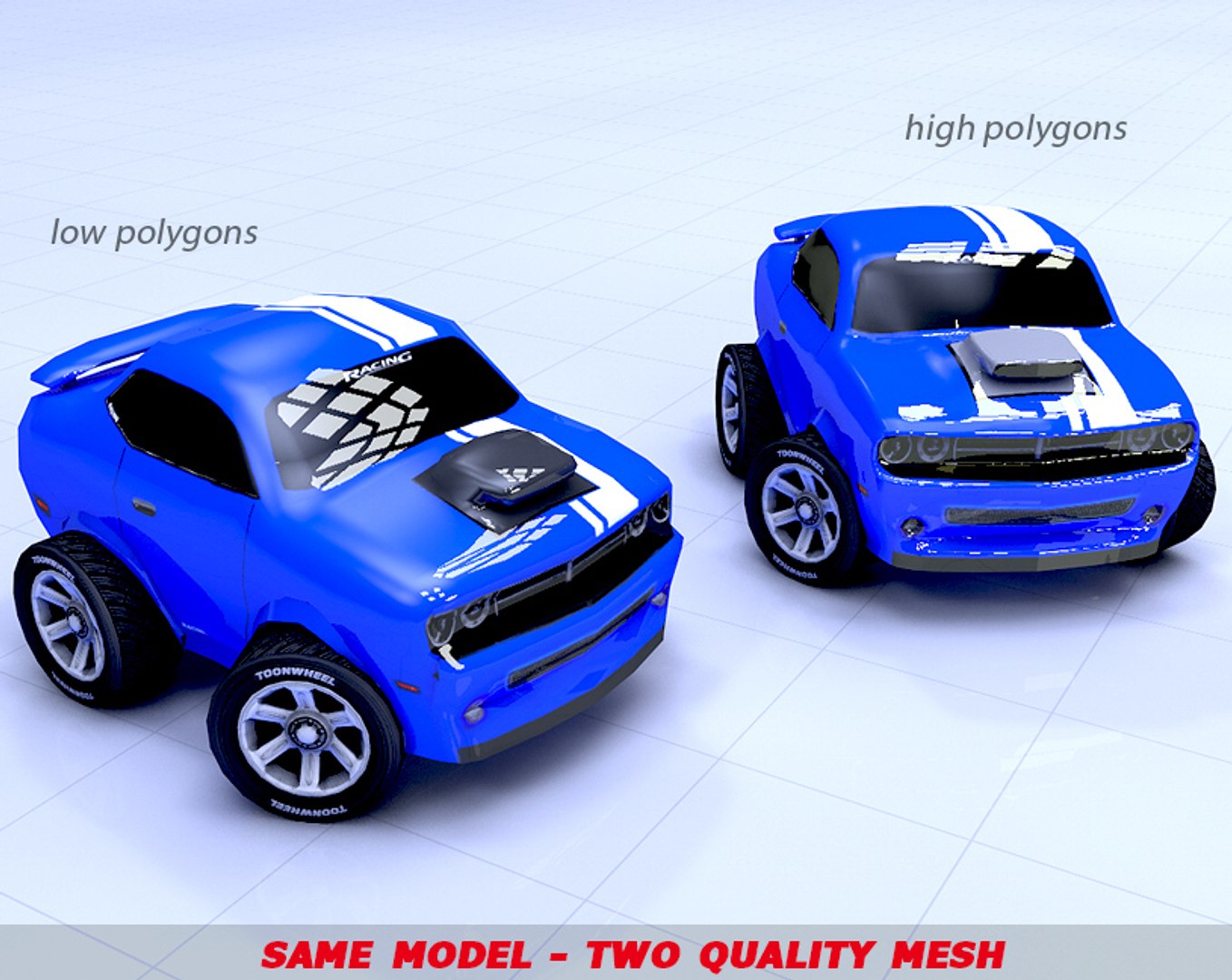 3d Car Racing Mesh