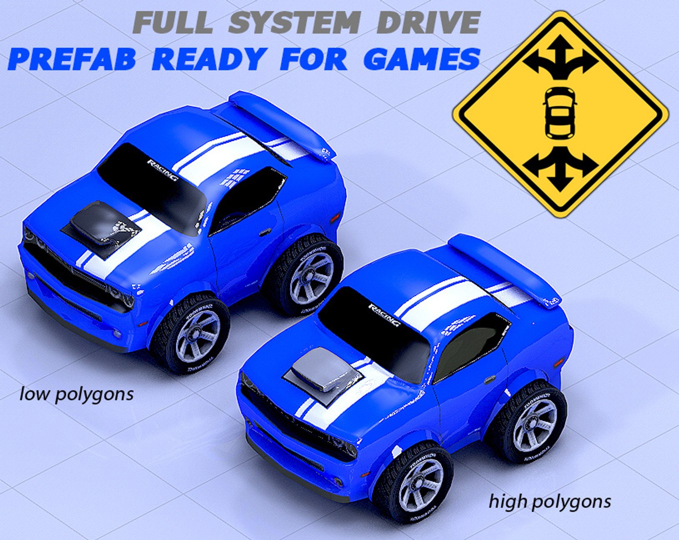 3d Car Racing Mesh