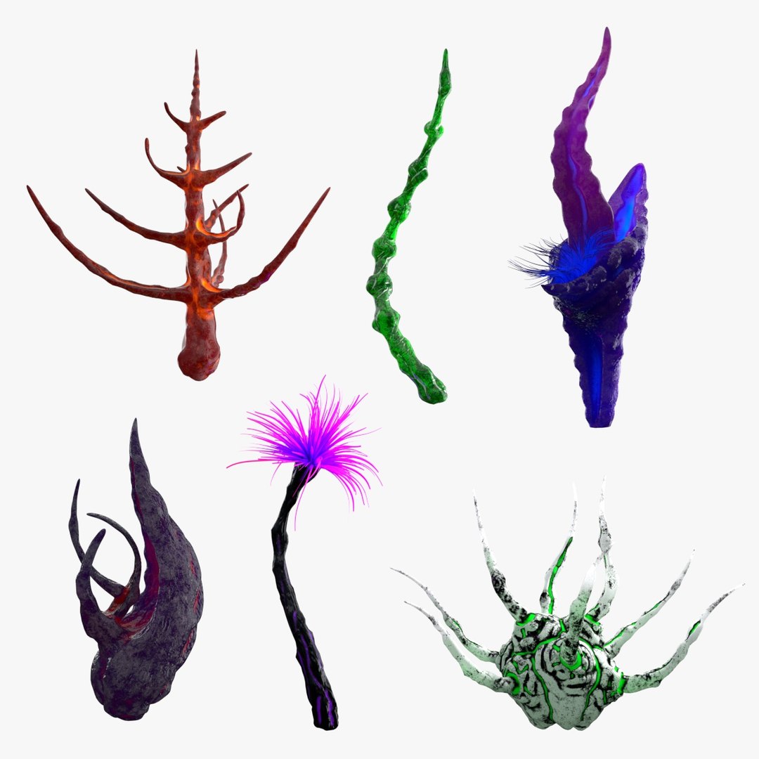 Alien Plants 3D Model - TurboSquid 1837371