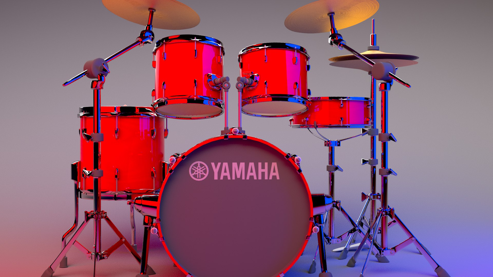 3D Model Yamaha Drum Kit - TurboSquid 1982404
