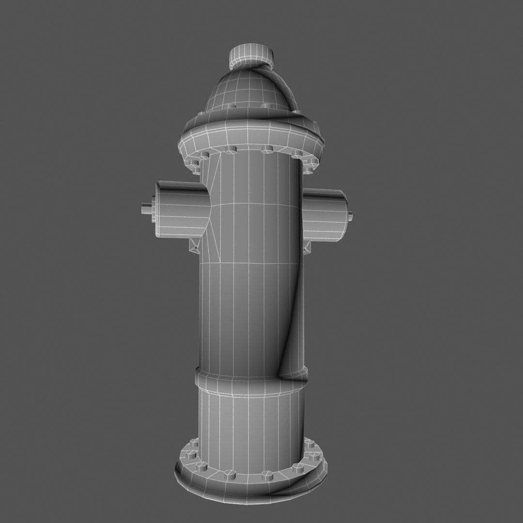 3d asset hydrant model