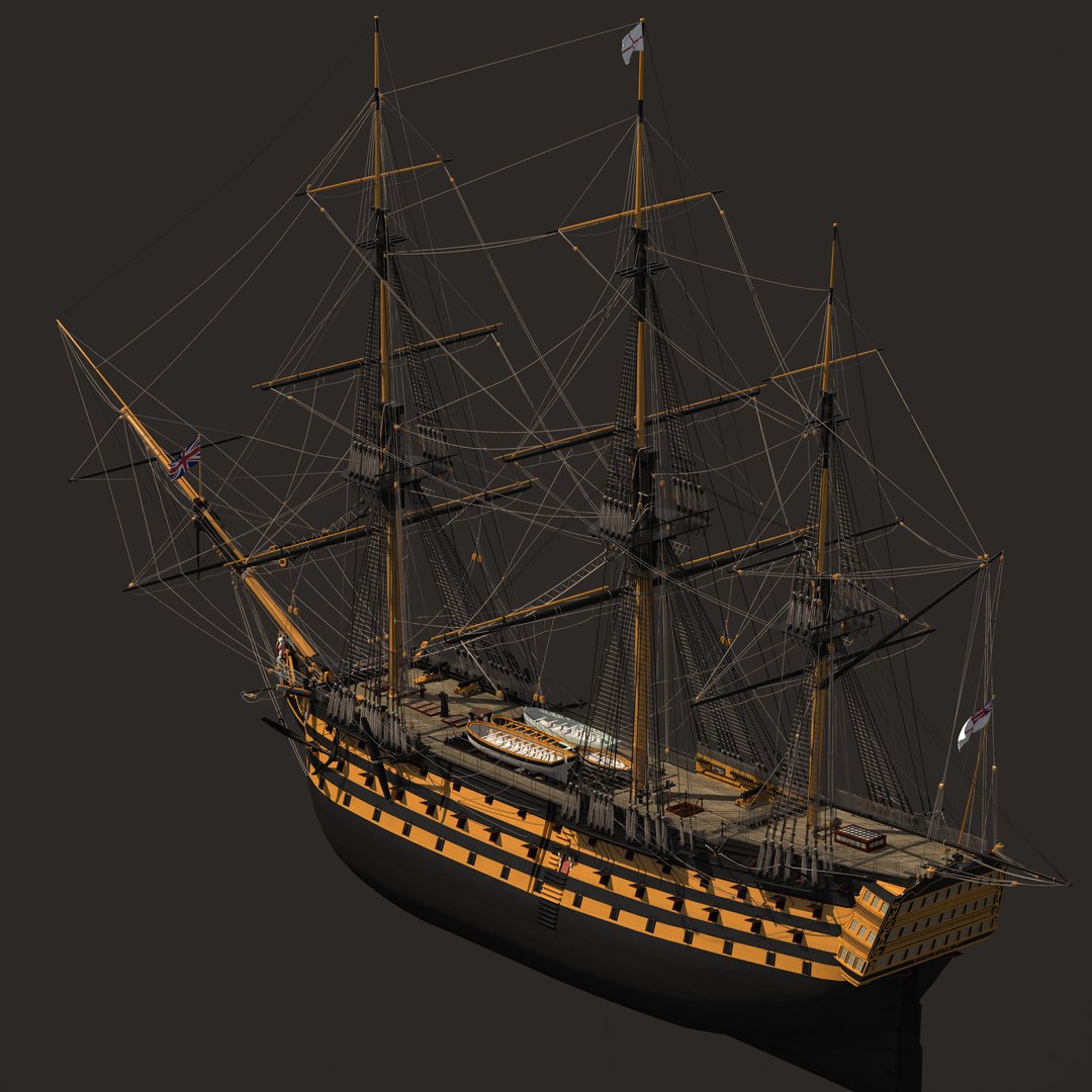 hms victory ship 3d max