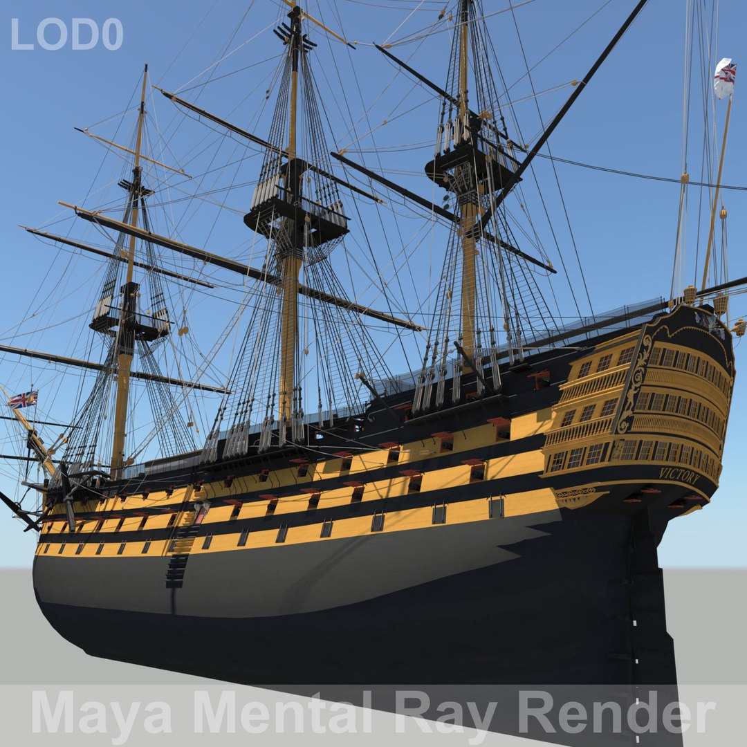hms victory ship 3d max