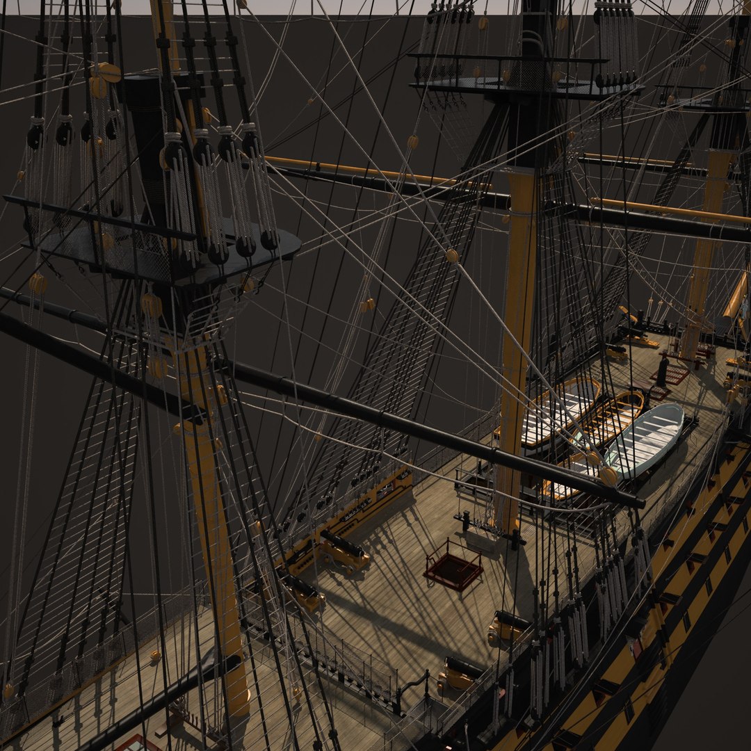 hms victory ship 3d max