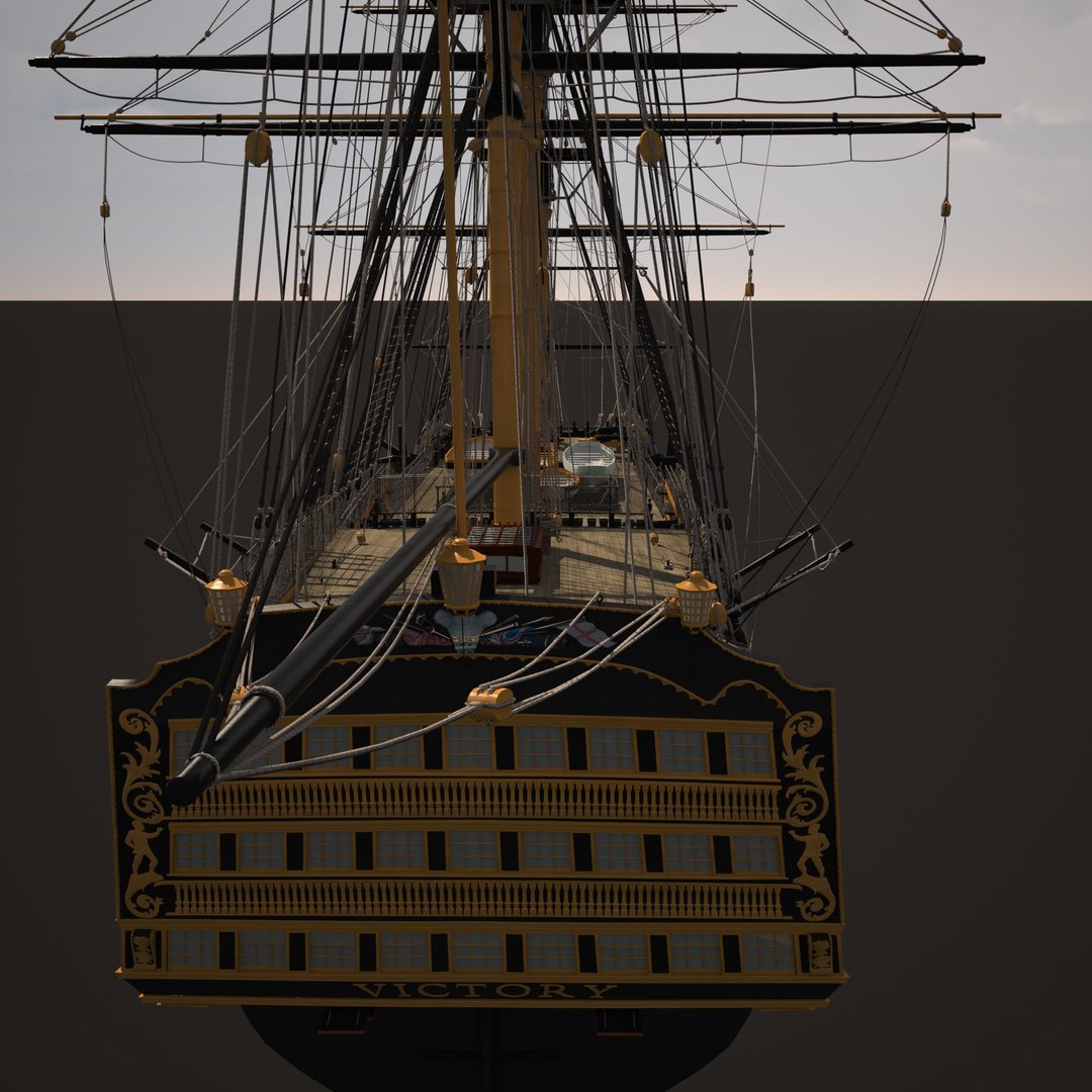 hms victory ship 3d max