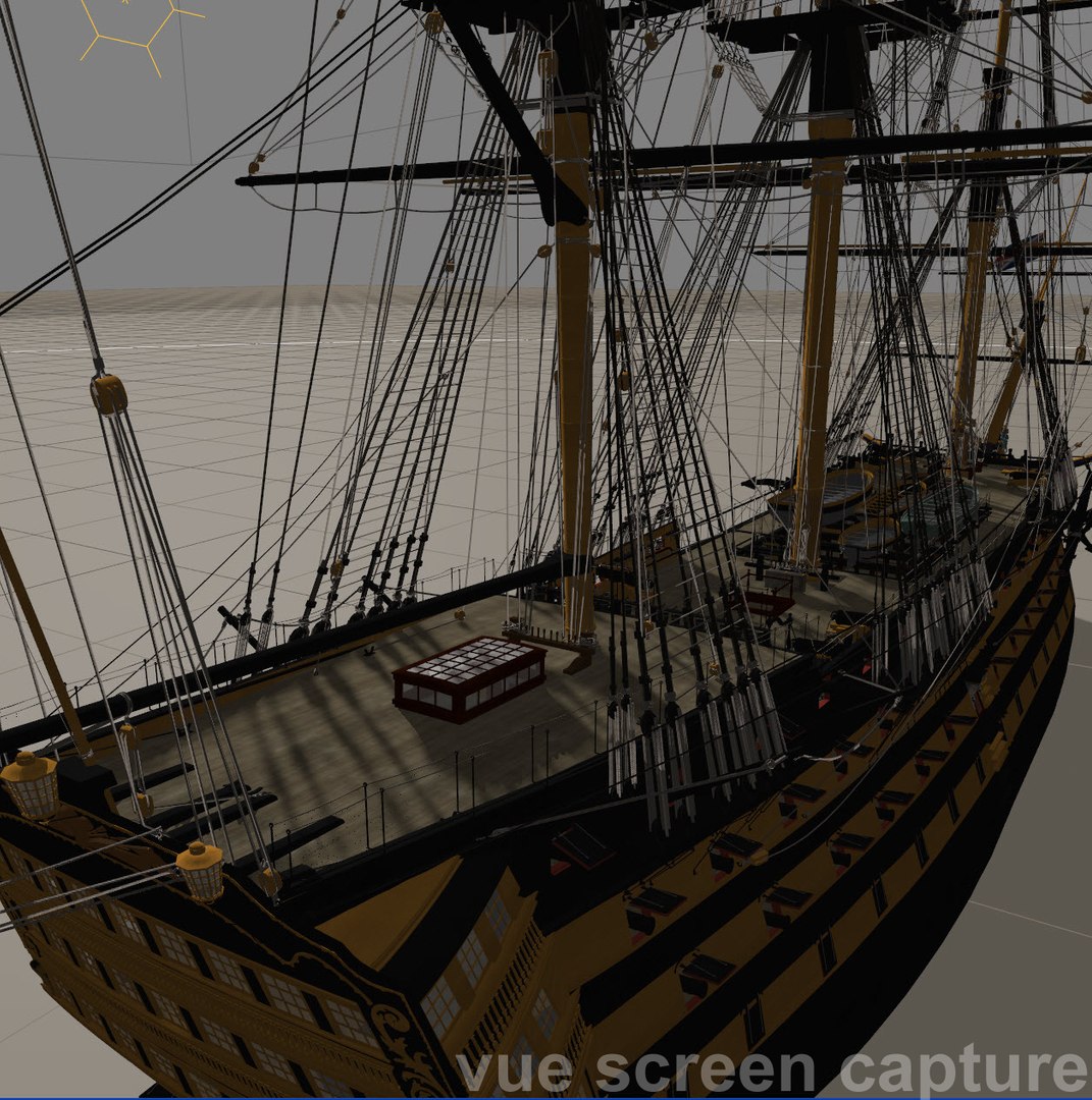 hms victory ship 3d max