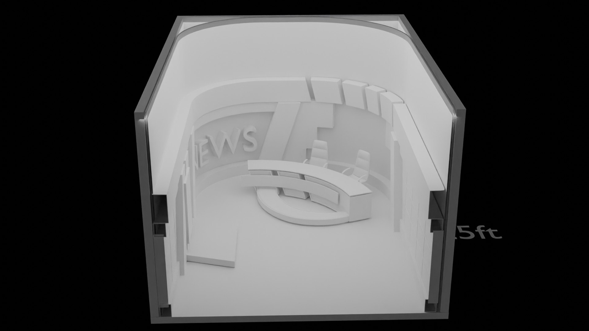 3D News Set - Virtual Set Model - TurboSquid 1859944