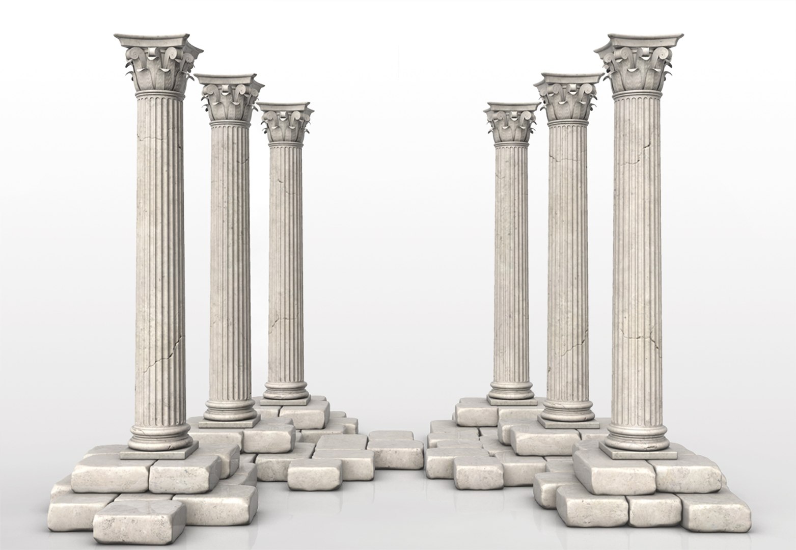 3d Corinthian Column Model