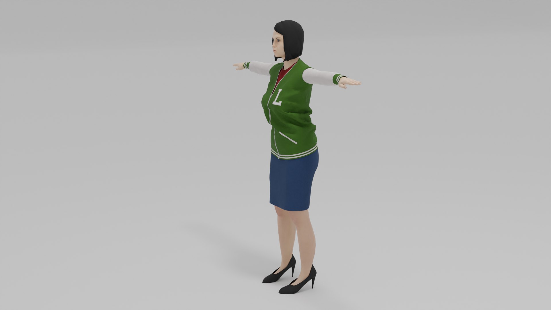 3D Woman T-Pose - TurboSquid 2069554