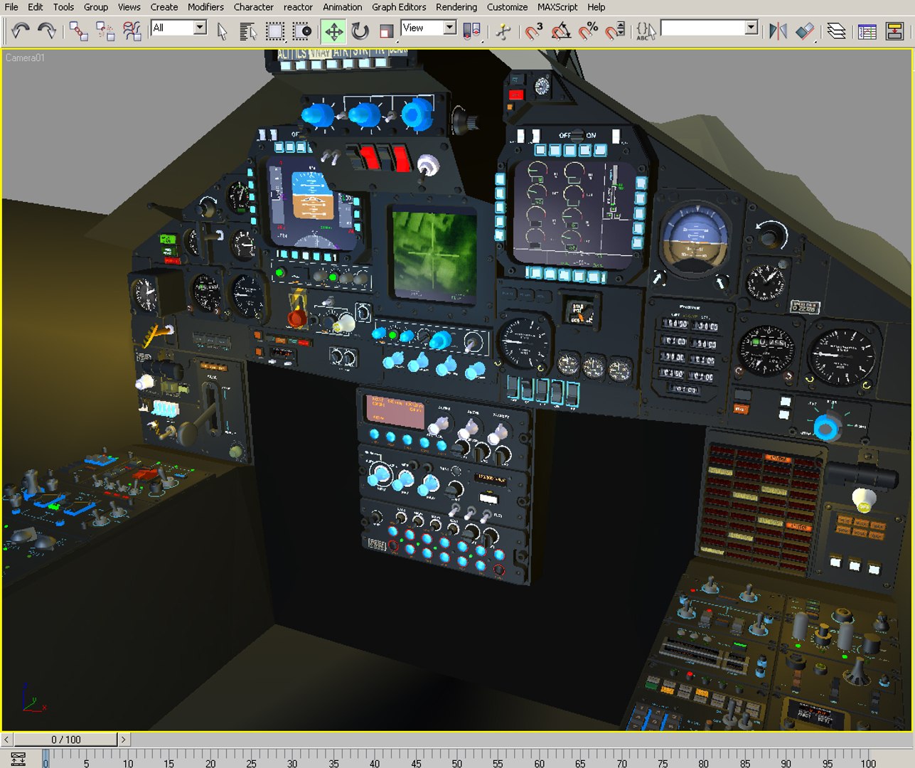 3d Cockpit Version Display Model