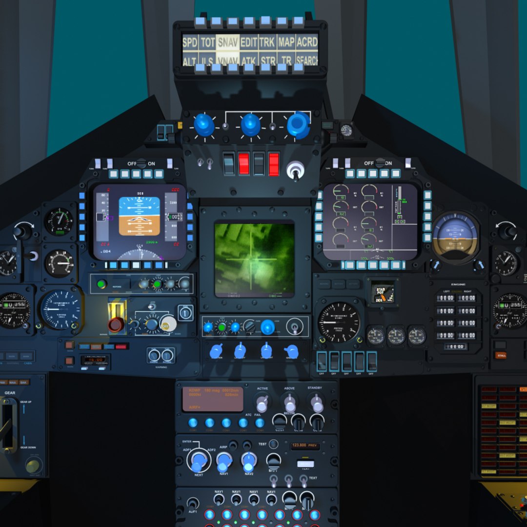 3d Cockpit Version Display Model