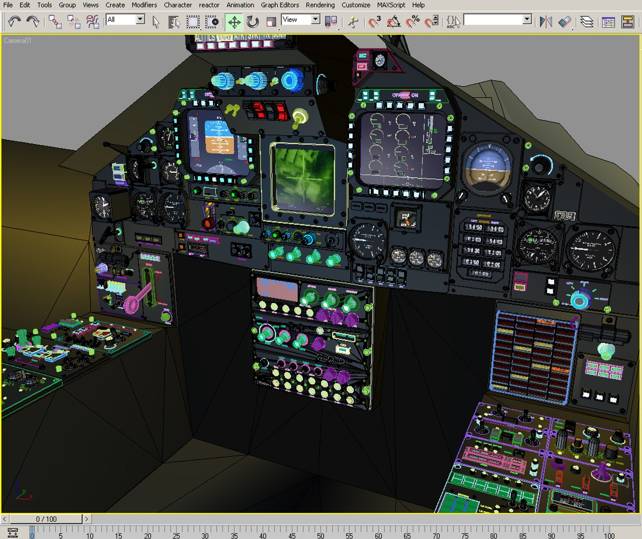 3d Cockpit Version Display Model