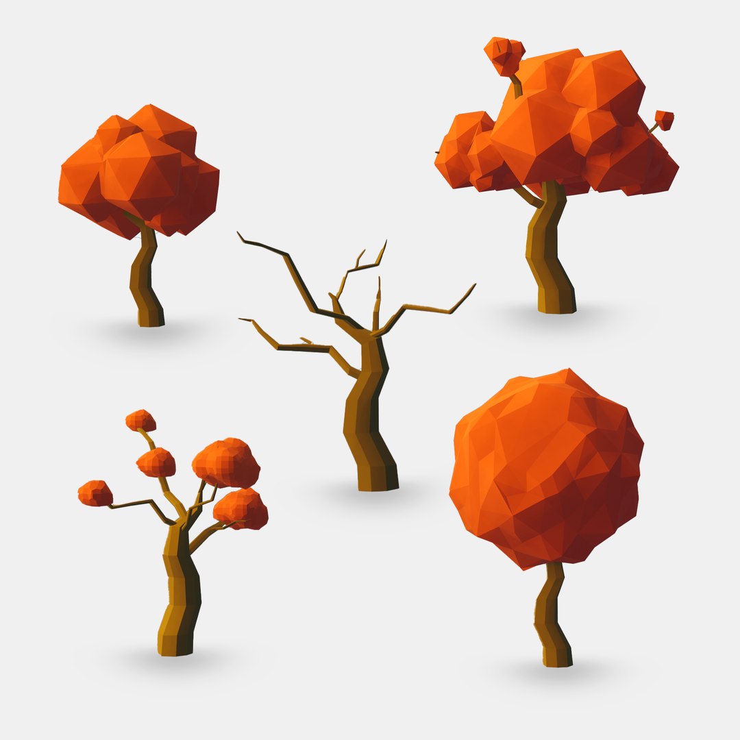 Trees Low Poly3D模型 - TurboSquid 2007070
