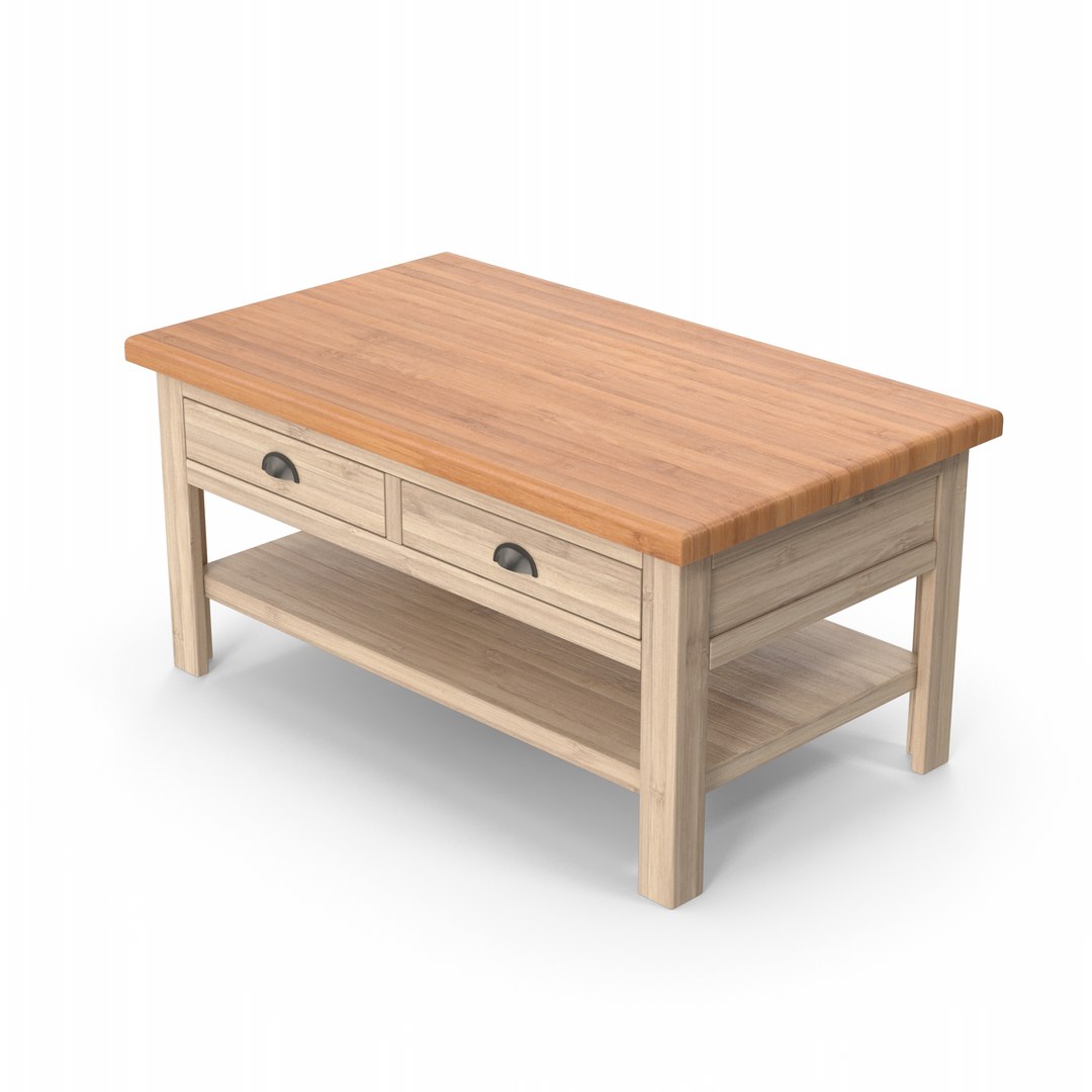 Wooden Coffee Table 3D Model - TurboSquid 1854732