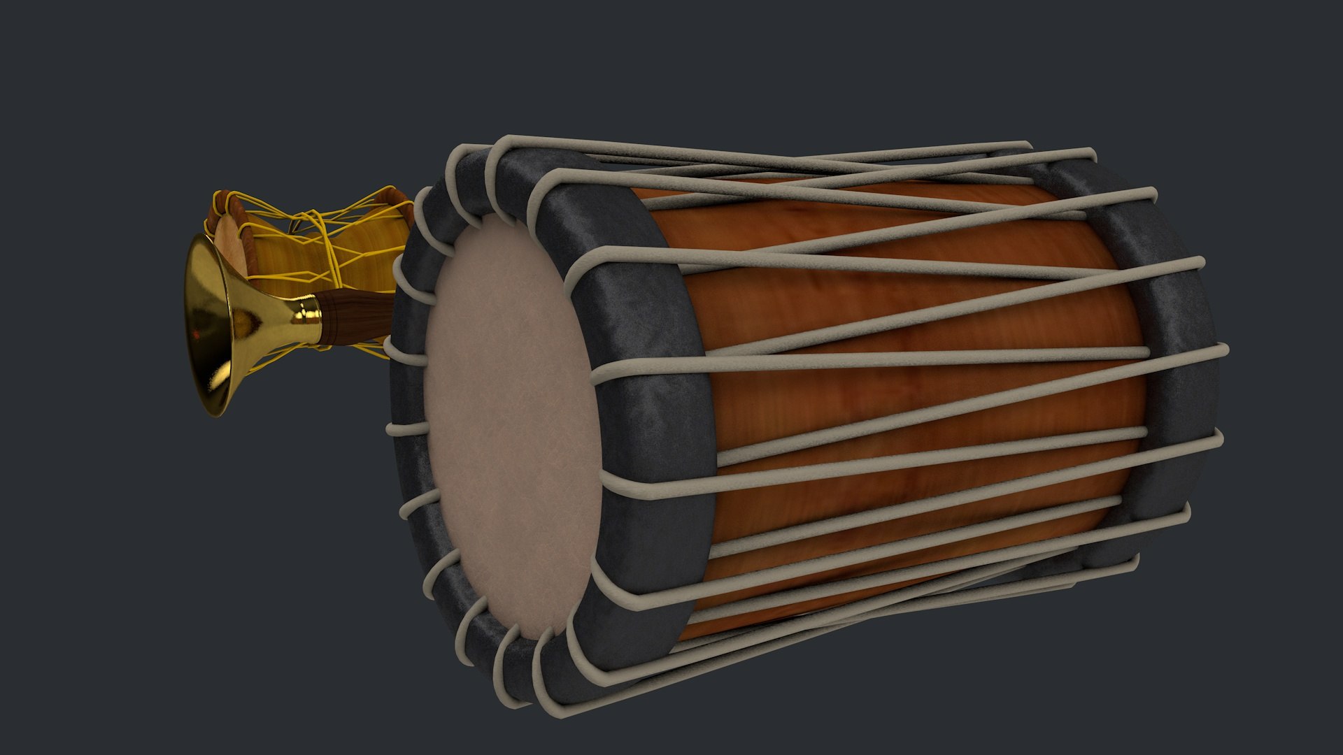 3D Chenda Indian Musical Instruments Model - TurboSquid 1623716