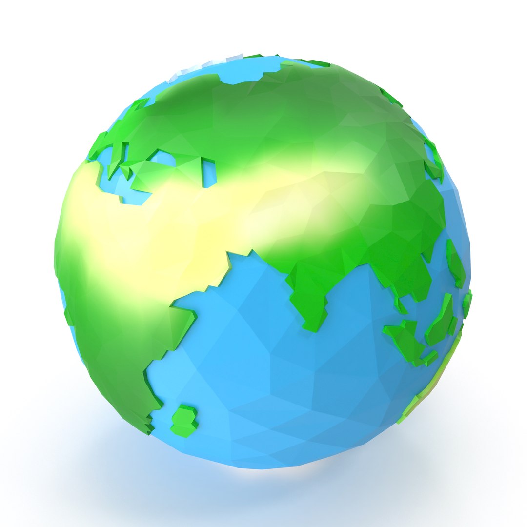 3D Cartoon Earth Model - TurboSquid 1266827