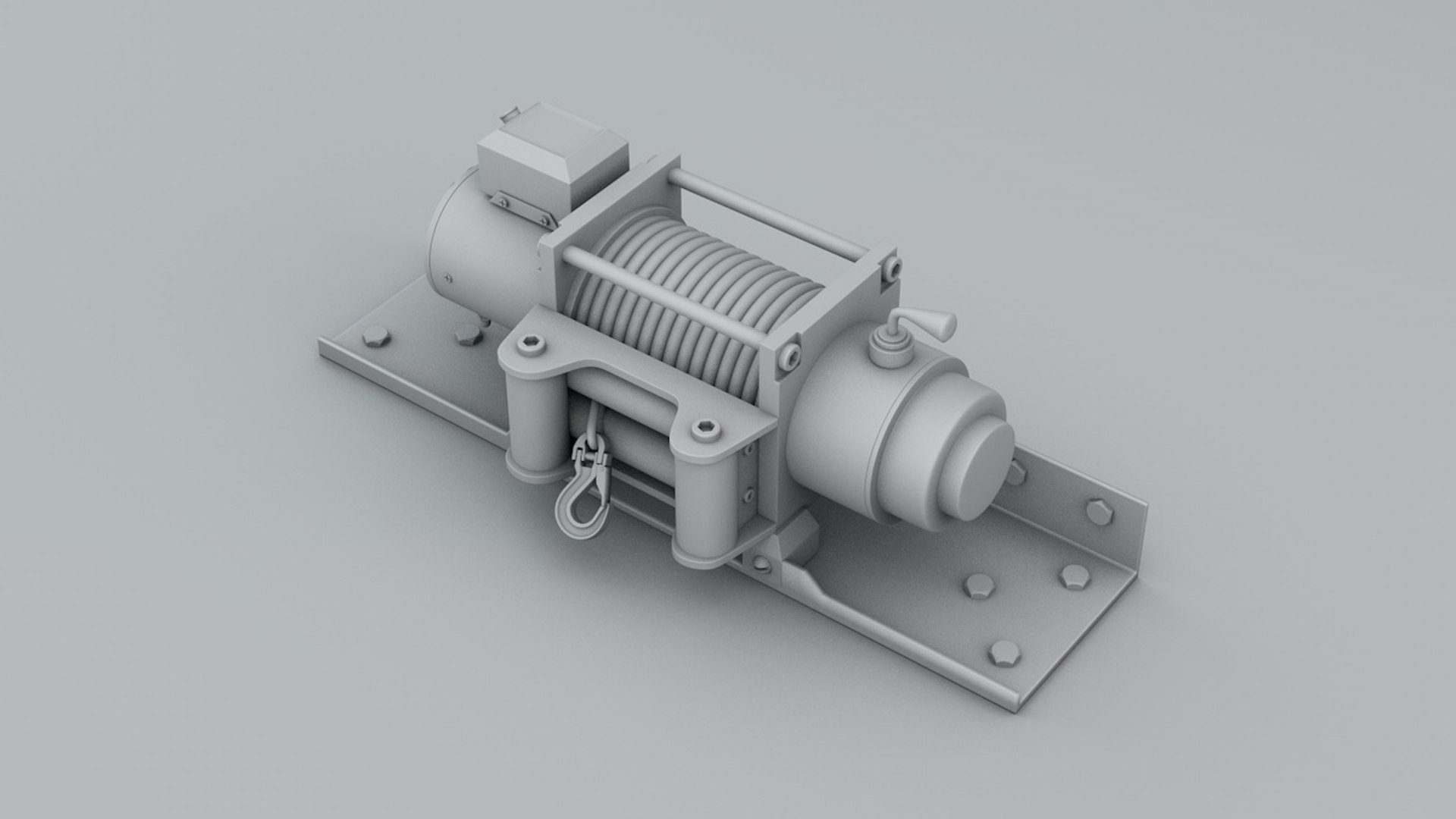 car winch 3d model