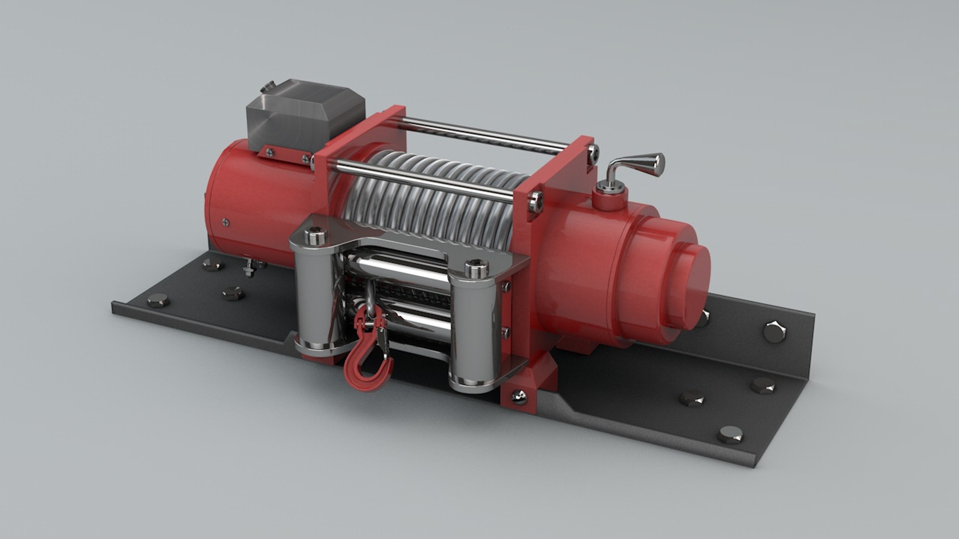 car winch 3d model