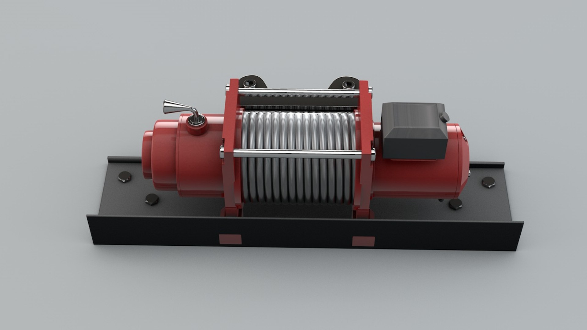 car winch 3d model