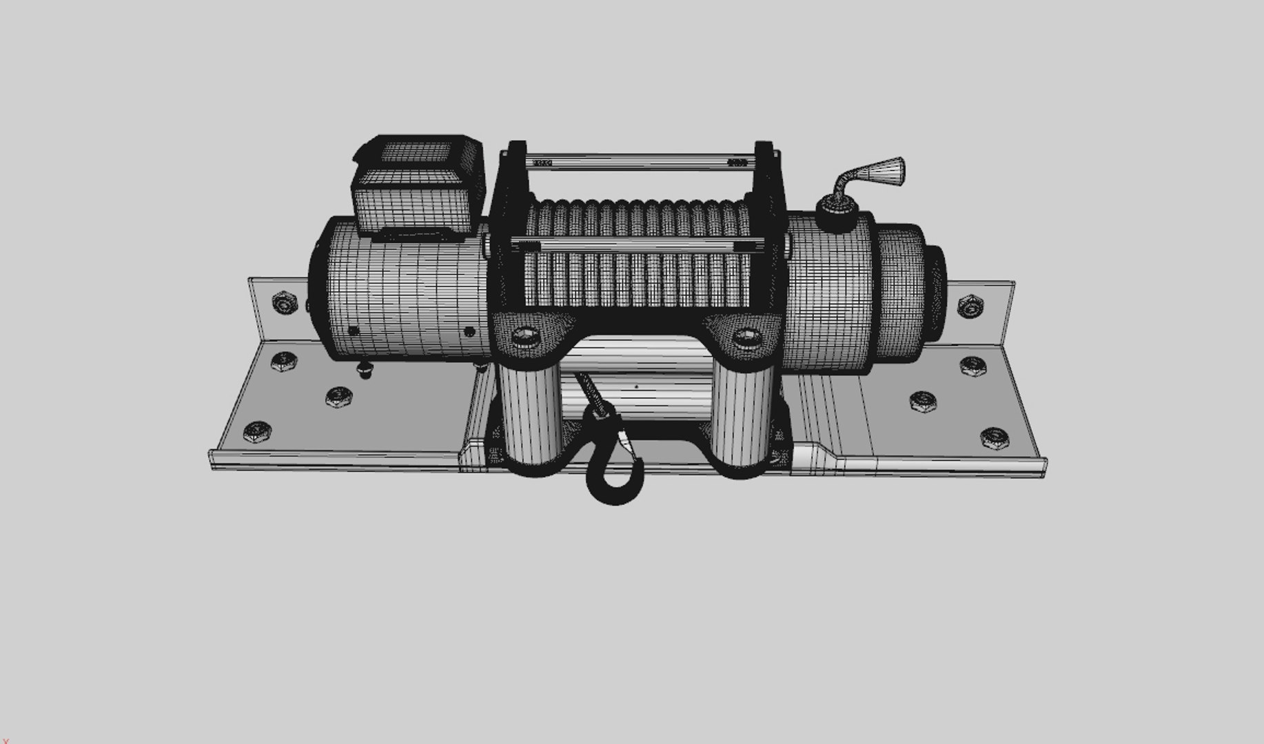 car winch 3d model