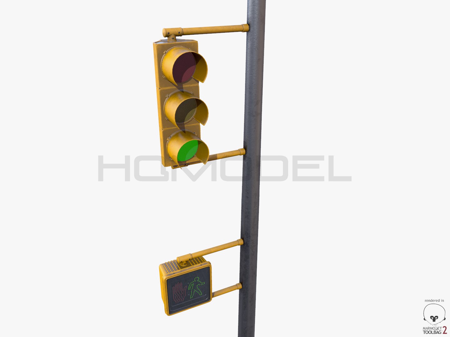 3d Model Traffic Light Lamp Pbr
