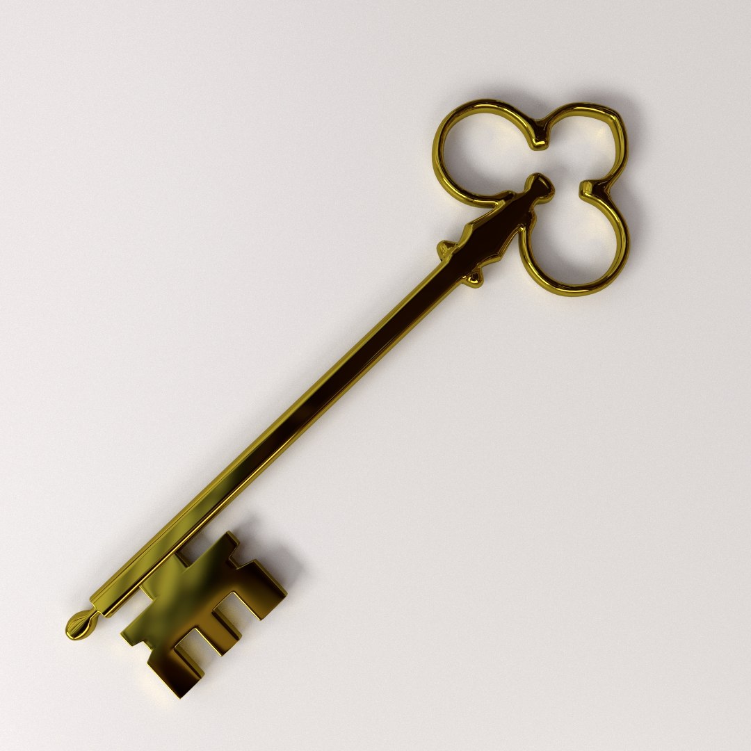 golden key 3d model