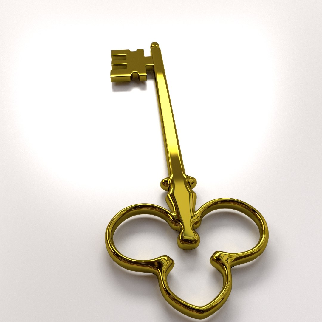 golden key 3d model