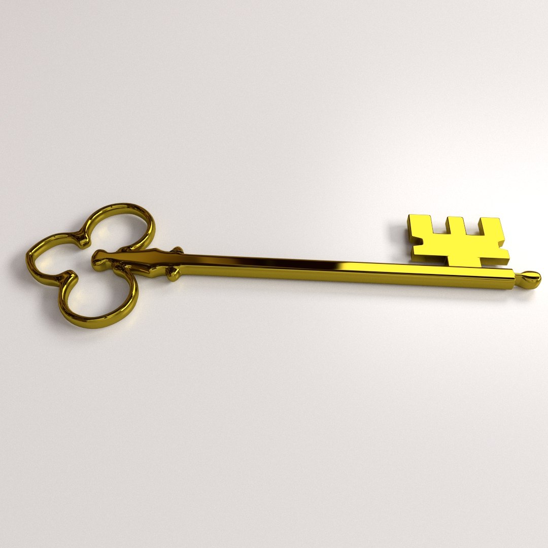 golden key 3d model