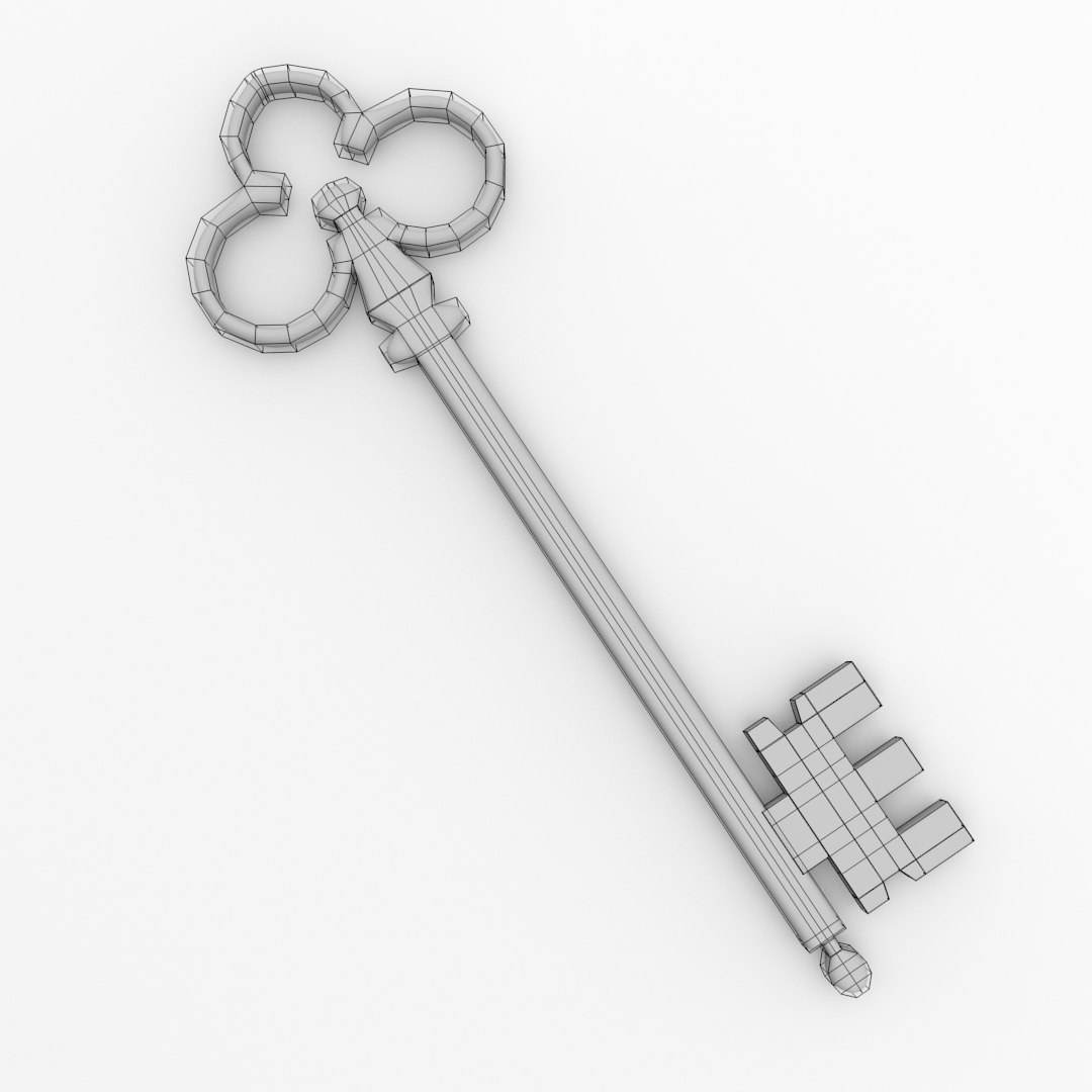 golden key 3d model