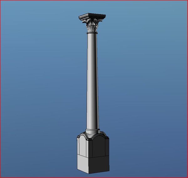 3d column cad model