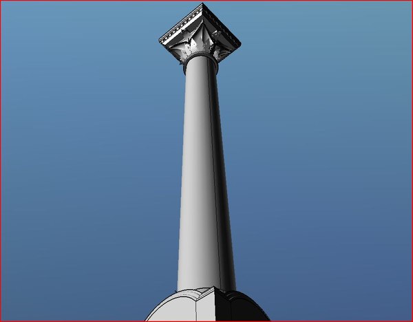 3d column cad model