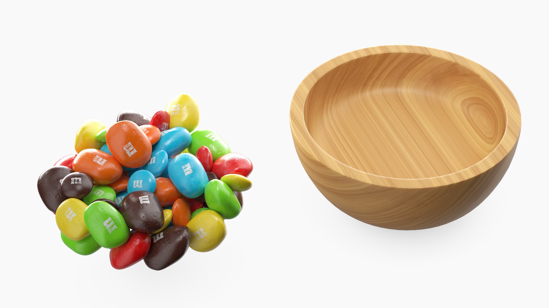 Various M And Ms Candies In Bowl 3D Model - TurboSquid 2337722