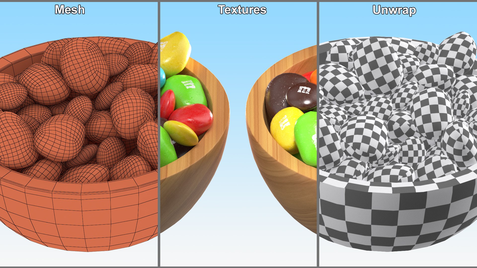Various M And Ms Candies In Bowl 3D Model - TurboSquid 2337722