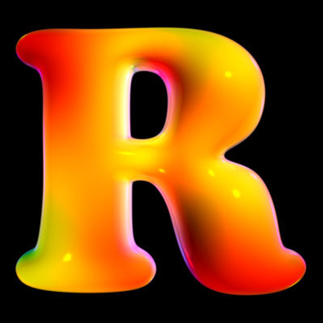 Organic Font Letter R Max
