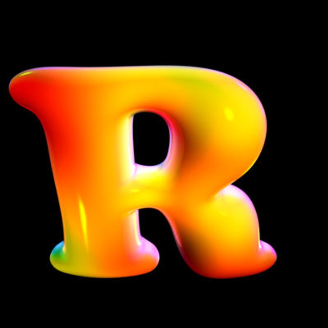 Organic Font Letter R Max