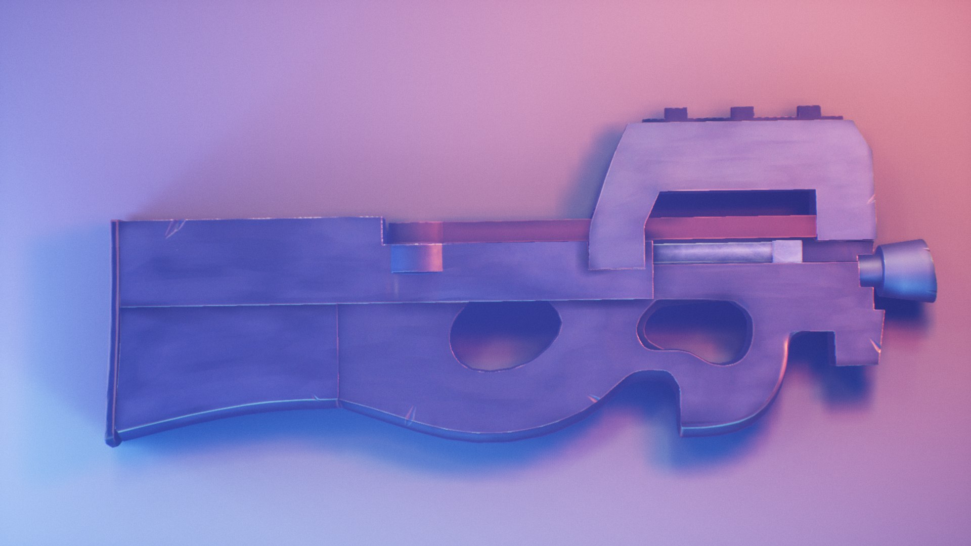 Stylized P90 3D Model - TurboSquid 1297860