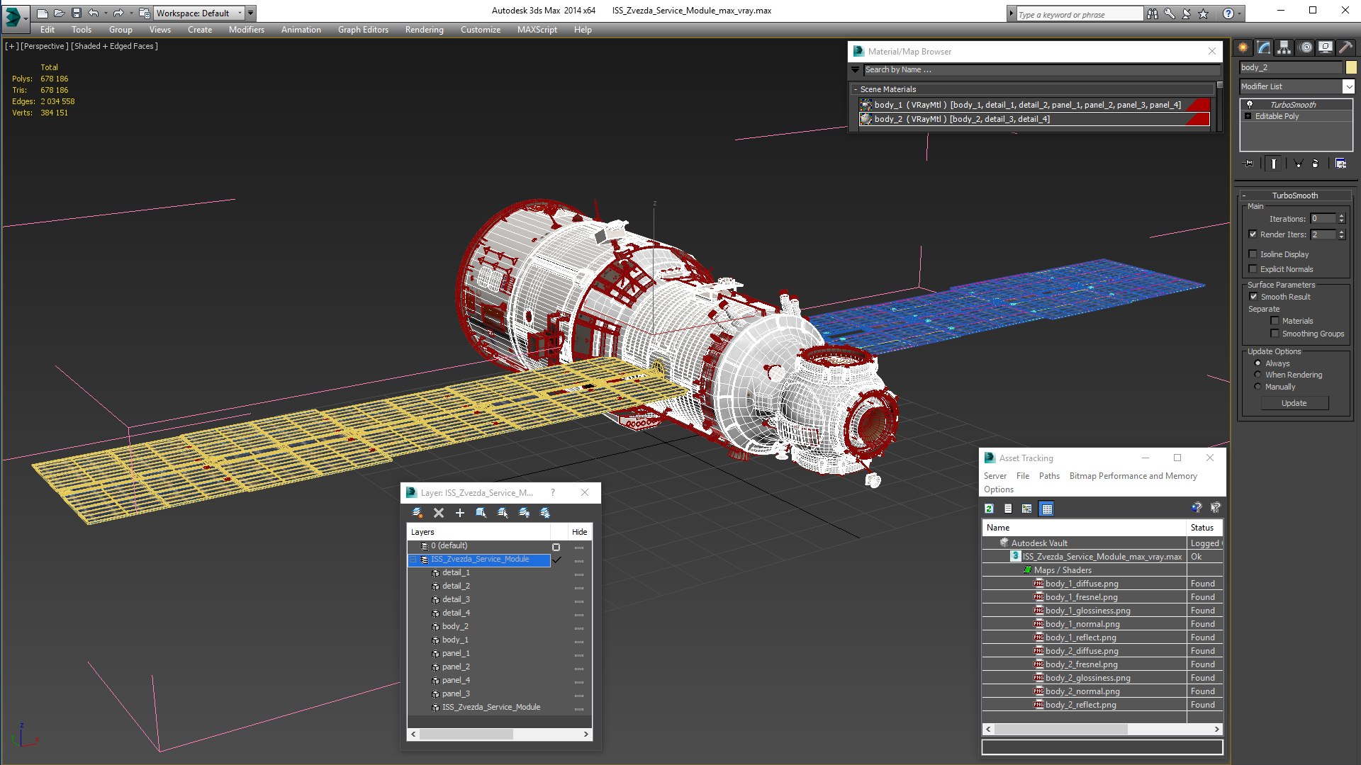 Iss Zvezda Service Module 3D - TurboSquid 1642203
