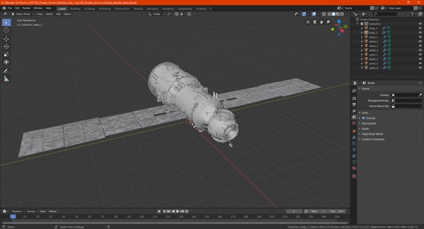 Iss zvezda service module 3D - TurboSquid 1642203