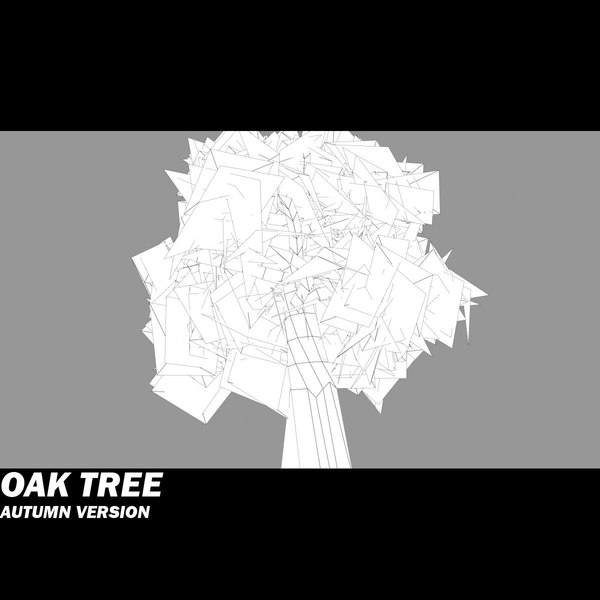 3d model oak tree