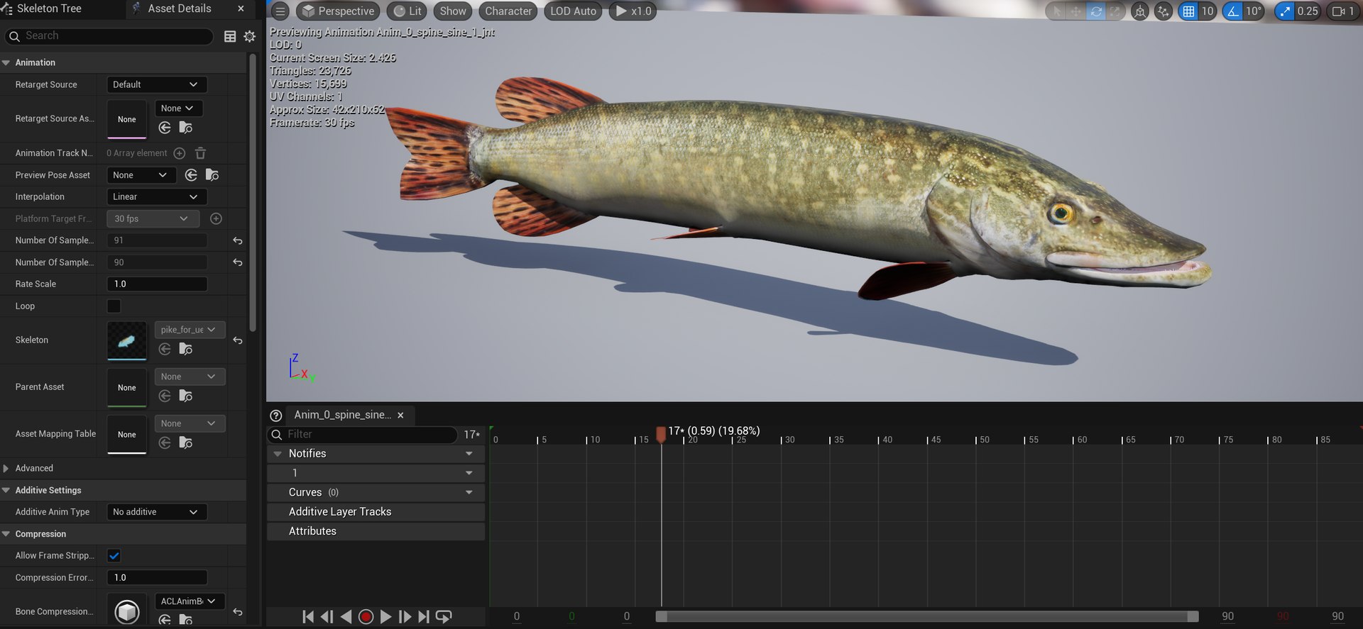 3D Pike Animated - TurboSquid 2359591